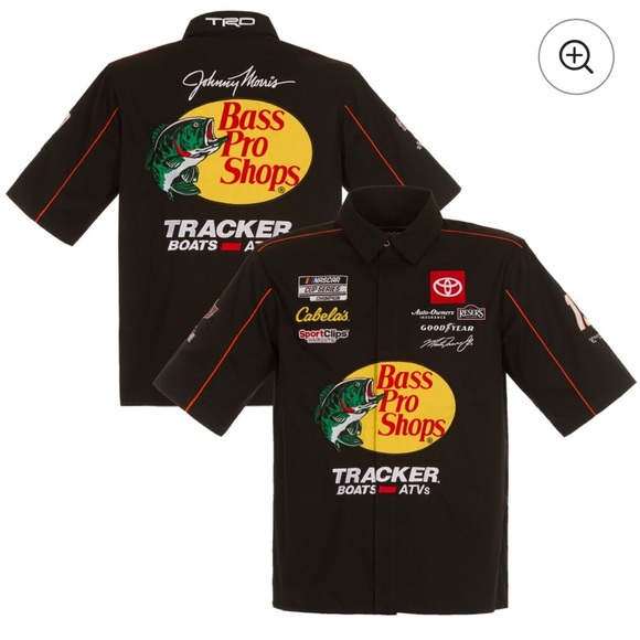 Nascar | Shirts | Nascar Bass Pro Shops Jh Design Embroidered Pit Shirt ...
